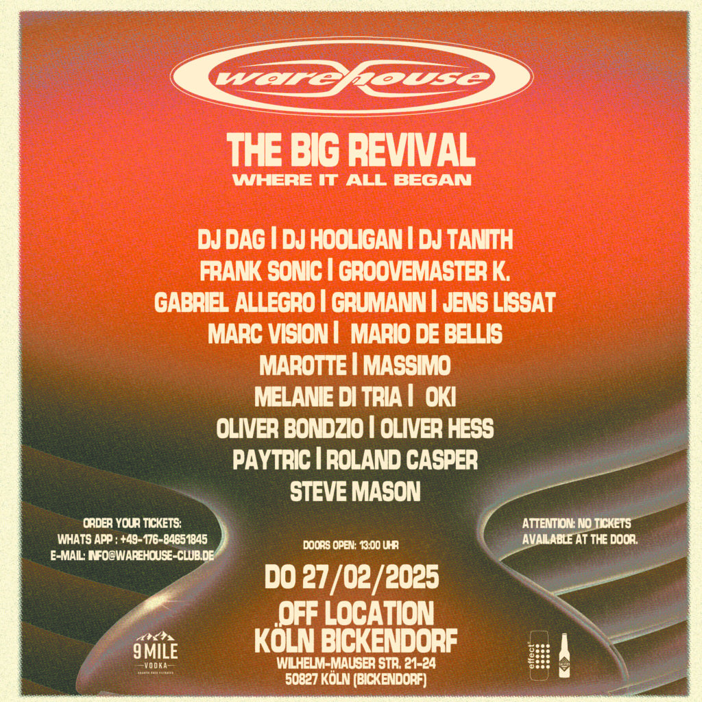 Warehouse Club Revival Party 2025 - Warehouse Club Köln